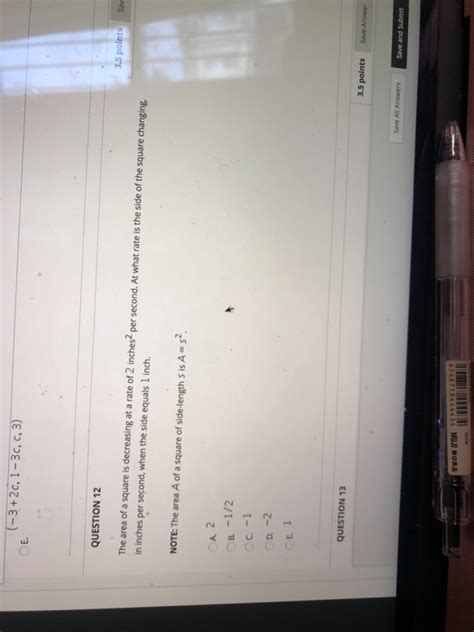 solved 3 2c 1 3c c 3 e question 12 3 5 points sav the