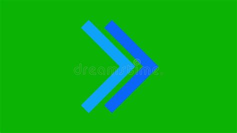 Animated Colorful Symbol Of Triangular Arrow Flat Striped Multicolor Icon Points To The Right