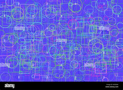 random circle square and rectangle shape digital generative art for