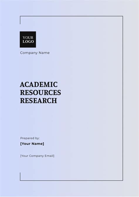 Free Academic Resources Research Template To Edit Online