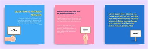 소셜 미디어 유익한 Faq 게시물 배너 템플릿 레이아웃 디자인 3d 만화 스타일 손을 잡고 질문 답변 나무 보드와 멀티 컬러 배경 상자에 대한 스톡 벡터 아트 및 기타
