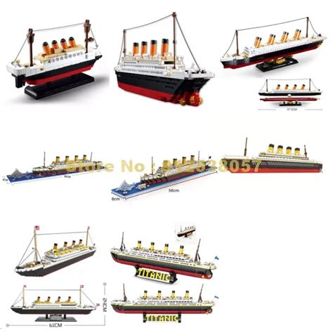 기술 타이타닉 크루즈 선박 보트 증기선 빌딩 블록 장난감블록 Aliexpress