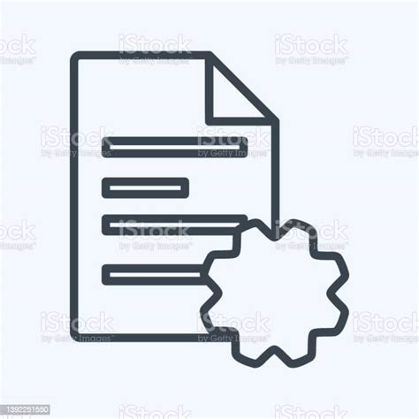 아이콘 문서 설정 프로그래밍 기호에 적합합니다 선 스타일 편집 가능한 간단한 디자인 디자인 템플릿 벡터 간단한 기호 그림 개체