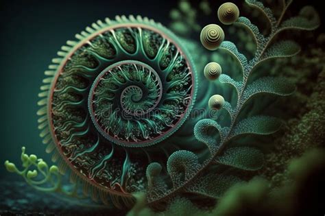 Abstract Fractal Design Generative Ai Stock Illustration