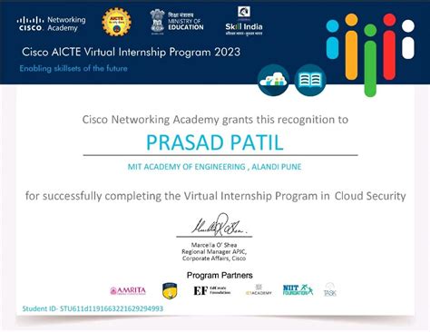 Cloudsecurity Virtualinternship Cisconetworkingacademy Certification Cybersecurity