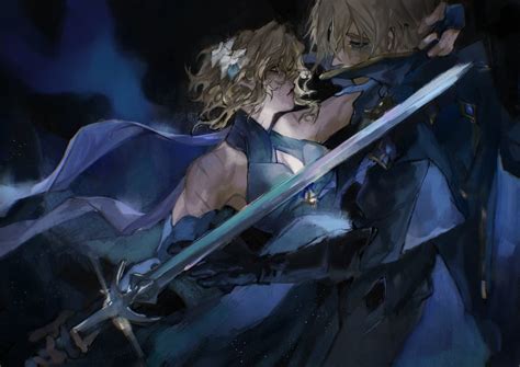 Lumine And Dainsleif Genshin Impact Drawn By Kreuzkat Danbooru