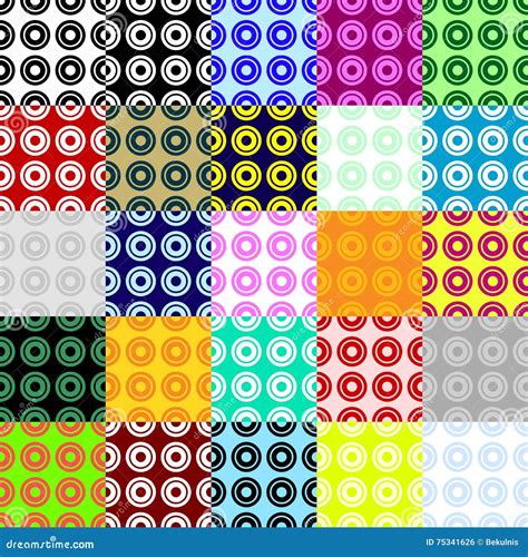 Big Collection Of Seamless Patterns Made Of Dots Stock Vector