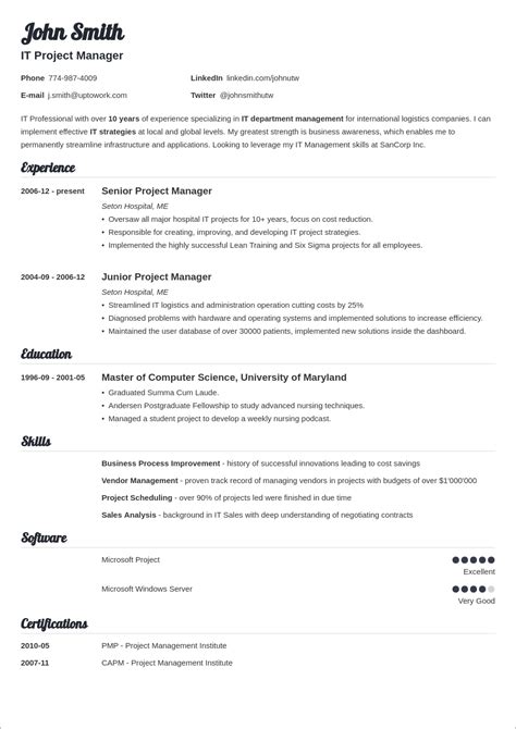 Microsoft Office Word Resume Templates
