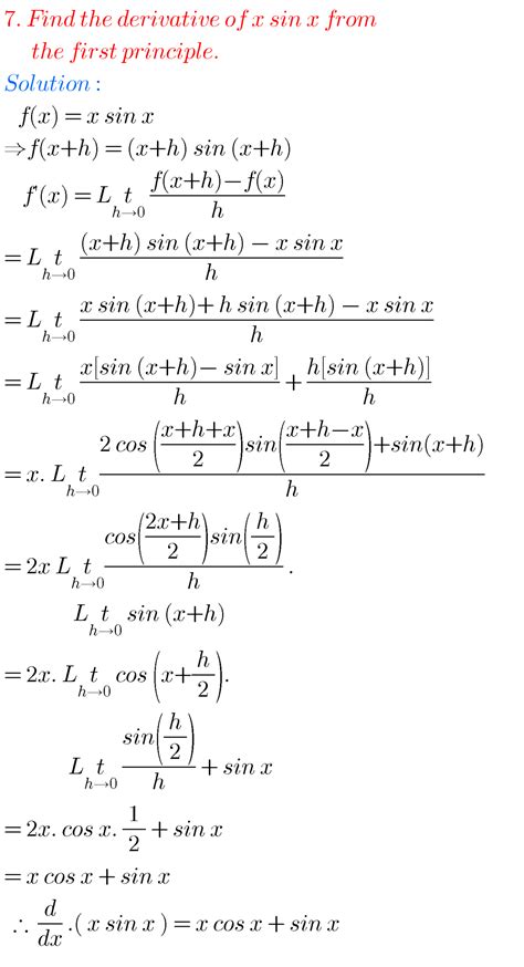 Inter 1st Year Maths Differentiation Solutionsintermediate Mathematics 1b Chapter 9 Solutions