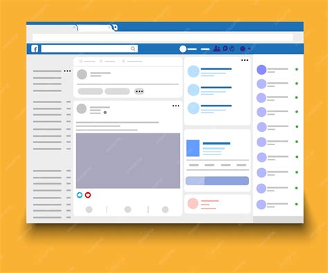 Premium Vector Interface Social Media Facebook Social Media Post
