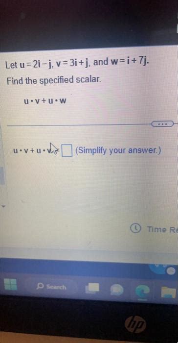 Solved Let U 2ij V 3i J And W I 7j Find The Specified Chegg Com