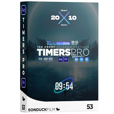 timer pro pack 100 counters after effects and premiere pro sonduckfilm