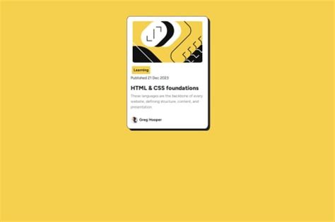 Frontend Mentor Challenge 01 Coding Challenge Solution