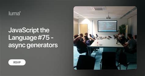 Matthias Dietrich On Linkedin Javascript The Language 75 Async Generators · Luma