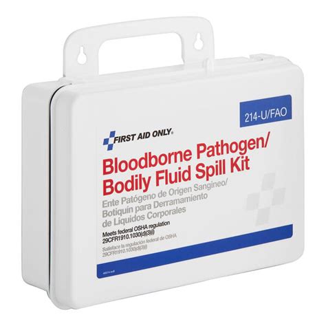 First Aid Only U Fao Piece Bloodborne Pathogen Bbp And Bodily Fluid Spill Clean Up Kit