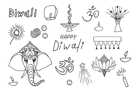 Premium Vector Ganesha Doodling Style Happy Diwali Vector Illustration Of Hindu Lord Of Wisdom