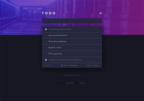 Frontend Mentor Todo App Using React With Drag And Drop Coding Challenge Solution