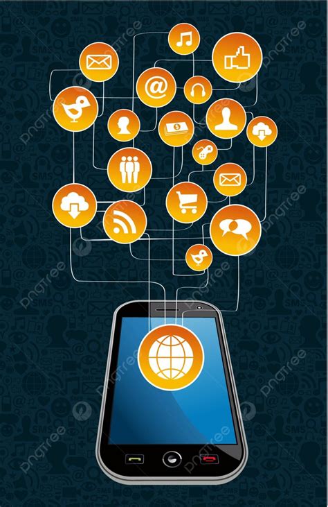 Global Social Media Mobility Vector Technology Message Vector Vector Technology Message Png