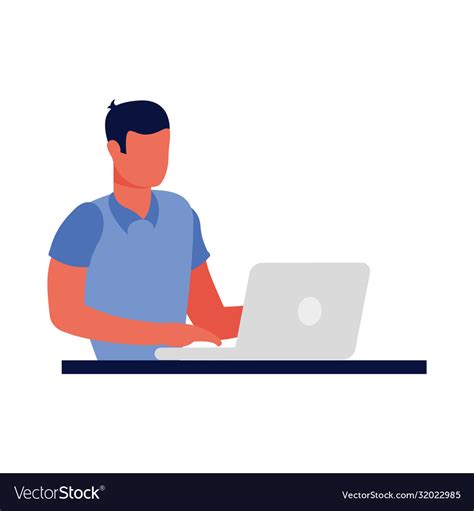 Man With Laptop Design Royalty Free Vector Image