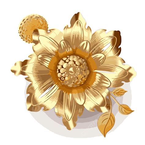 Goldblumen Cliparts Goldblumen Clipart Bild Cartoon Vektor Goldene