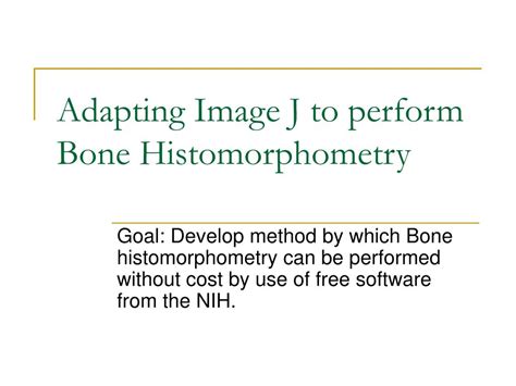 Ppt Adapting Image J To Perform Bone Histomorphometry Powerpoint