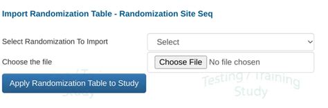 Randomization Configuration