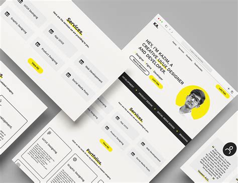 Personal Portfolio Web Design UI UX Designing Behance