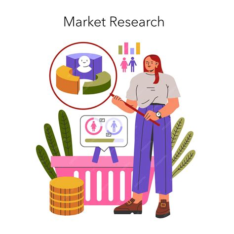 Premium Vector Market Research Concept Analyst Presenting Data