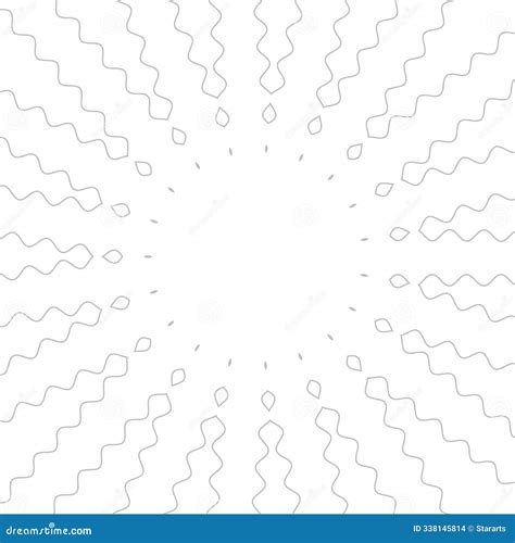 Abstract Wiggly Curvy Line Radial Pattern With Text Space Stock