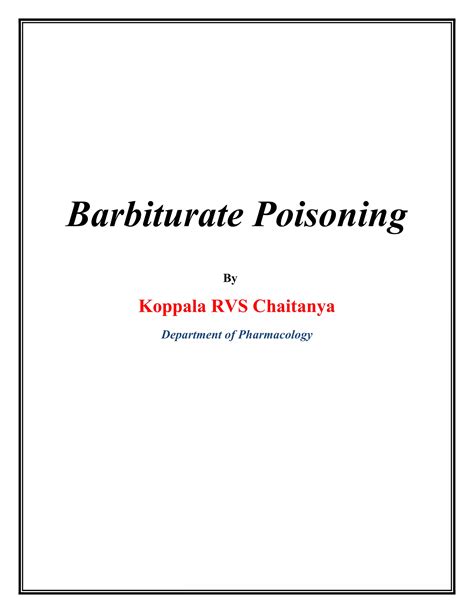 Barbiturate Poisoningpdf