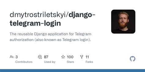GitHub Dmytrostriletskyi Django Telegram Login The Reusable Django