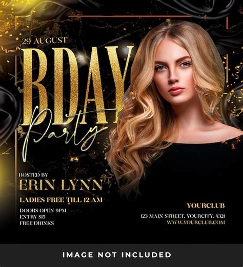 Premium Psd Birthday Party Flyer Psd Template