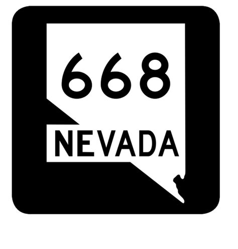 Nevada State Route 668 Sticker R3121 Highway Sign Road Sign Winter