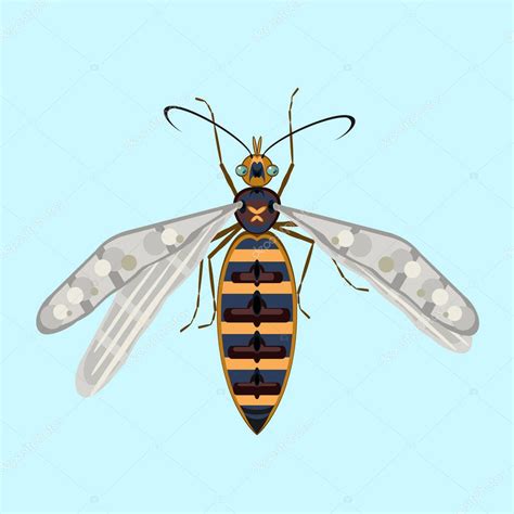 El arte de la avispa es una ilustración vectorial de un insecto que pica