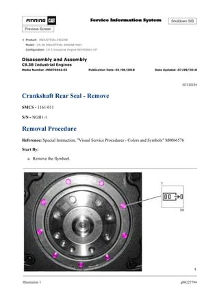 Caterpillar Cat C93 Industrial Engine Prefix Ngh Service Repair