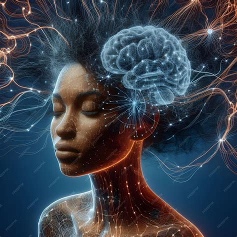 Premium Photo Womans Brain Neural Pathways And Nerves Related To