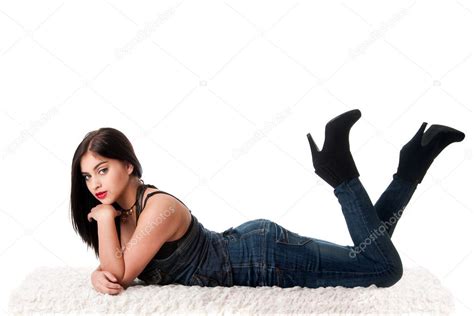 Sexy Fashion Girl In Jeans Stock Photo By Phakimata
