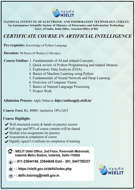 Ai 80 Hrs Copy 01png Government Of India National Institute Of