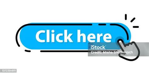 손 포인터를 클릭버튼은 여기를 클릭하십시오 컴퓨터 마우스 커서가 있는 최신 클릭 버튼 손 포인터의 동작이있는 웹 버튼입니다 Ui 버튼 개념입니다 벡터 일러스트레이션 긴급