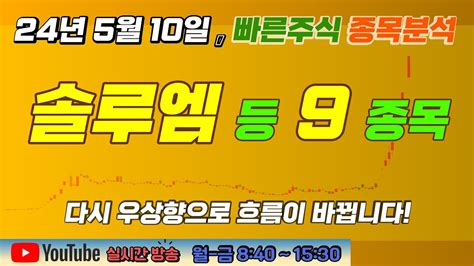 510 종목분석미래생명자원 성호전자 브이티 잇츠한불 토니모리 대한광통신 솔루엠 현대리바트 Stx그린로지스