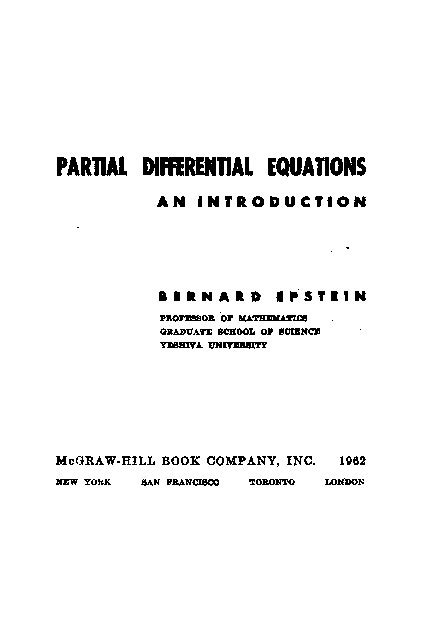 Partial Differential Equations: An Introduction. [PDF] [7ubn0gq9d260]