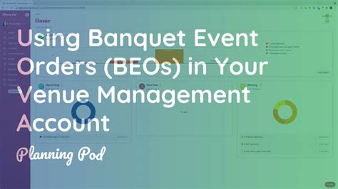 banquet event orders overview youtube