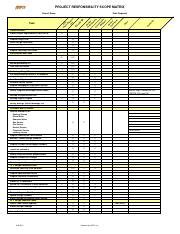 Construction Responsibility And Scope Matrix Pdf PROJECT RESPONSIBILITY SCOPE MATRIX Project