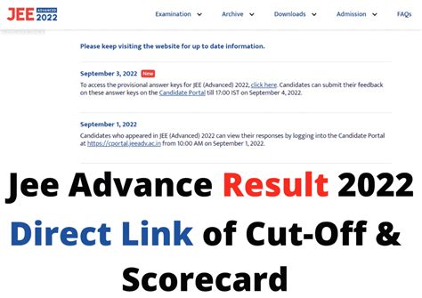 JEE Advanced Result Direct Link Cut Off Scorecard Jeeadv Ac In Jobs Wale Bhaiya