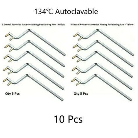 10 Dental Xcp Posterior Metal Indicator Arm X Ray Positioning Arm Yellow 134℃ Eur 98 18