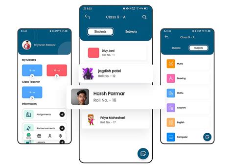 Teacher Flutter App Eschool Virtual School Management System Buy Apps Themes Ui Templates