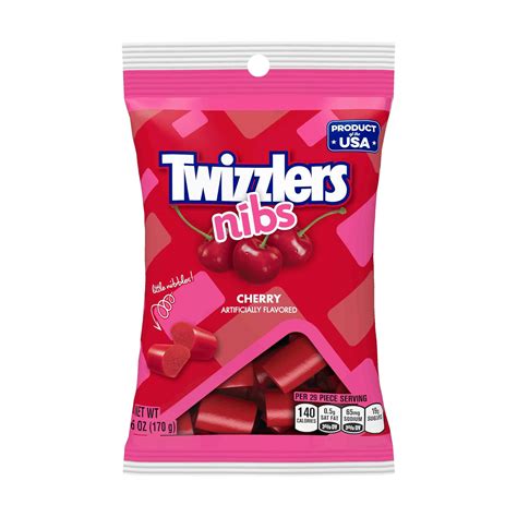 Twizzlers Nibs Cherry Candy Bags 6 Oz 12 Count