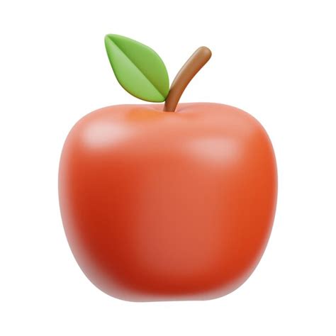 Premium Photo Red Apple 3d Style Apple 3d Illustration 3d Apple Fruit 95