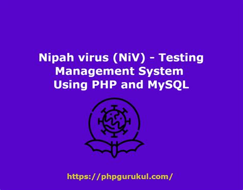Nipah Virus Niv Testing Management System Using Php And Mysql