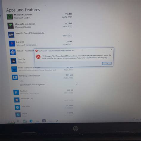 Rav Endpoint Protection Verlorene Daten Keine Deinstall Exe Ssd Speicherplatz
